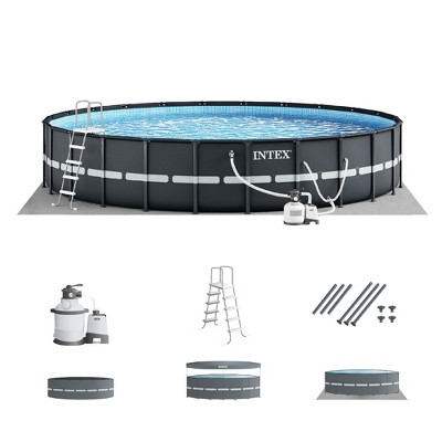 Intex Rectangular Ultra Xtr Above Ground Pool W Sand Filter Pump 24 X ...