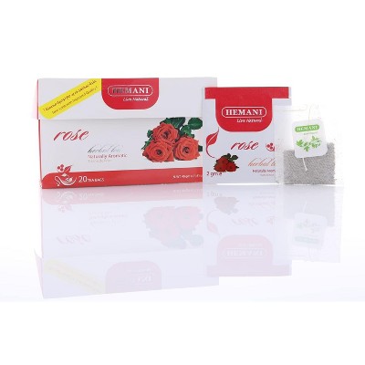 HEMANI Rose Herbal Tea - 20 Tea Bags in a Box (Rose Herbal Tea) : Target