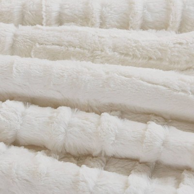 Ivory Polar Brushed Faux Fur Comforter Mini Set Twin 2pc : Target