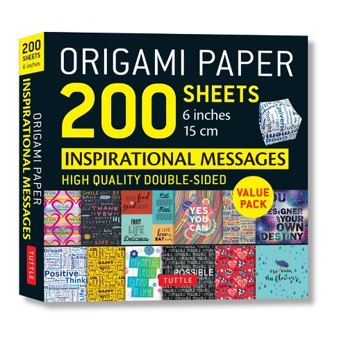 Origami Paper 200 Sheets Inspirational Messages 6 (15 Cm) - By Tuttle ...