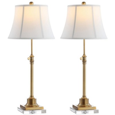 Callen Table Lamp (set Of 2) - Clear/brass Gold - Safavieh : Target