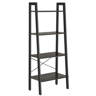 Vasagle Ladder Shelf, Bookshelf,bookcase With Steel Frame, Storage Rack ...