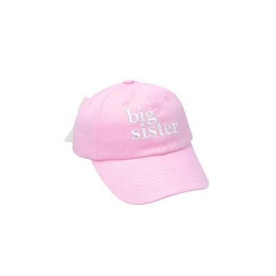 Bits & Bows Baby Girls' Big Sister Bow Baseball Hat, Pink : Target