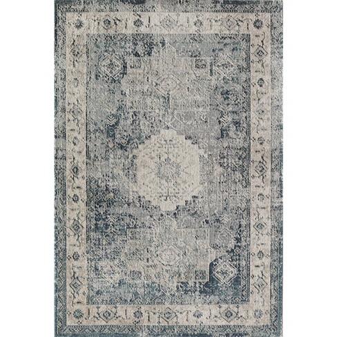 Rugs America Cora Cl25a French Toile Transitional Vintage Navy Area Rug ...