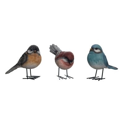 Transpac Large Resin Standing Rainbow Bird Set Of 3 Spring Home ...