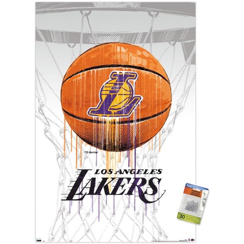 Trends International Nba Los Angeles Lakers - Drip Ball 20 Unframed ...