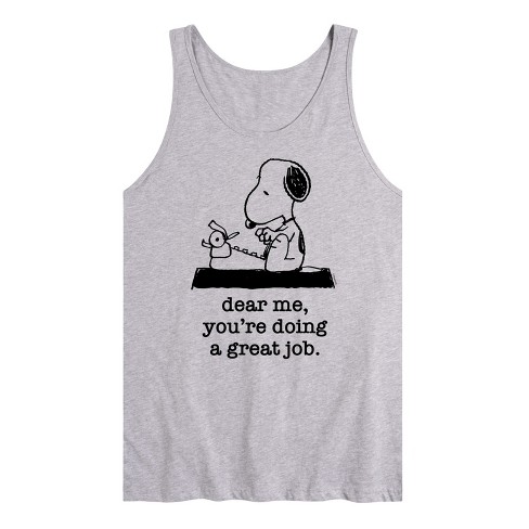Men's Peanuts Dear Me Doing Great Job Graphic Tank Top - Athletic ...