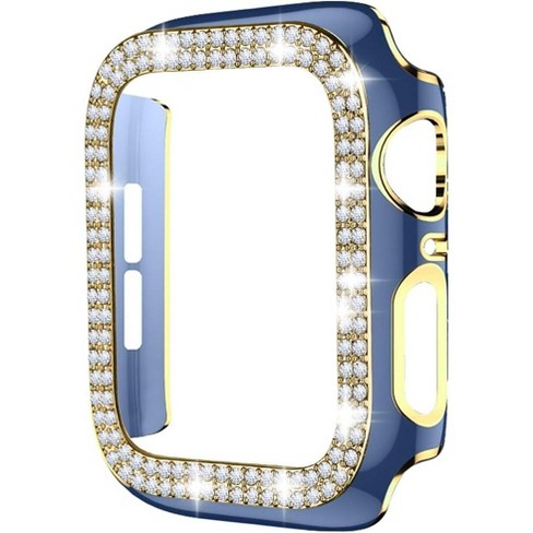 Worryfree Gadgets Bling Bumper Case For Apple Watch 45mm, Blue/gold ...