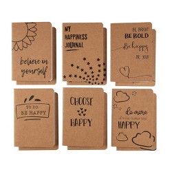 Paper Junkie 12-pack Kraft Notebook Bulk, Motivational Travel Journal ...
