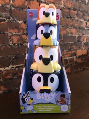 Tomy Bluey Family Pourers - Nesting, Stacking Cups Bath Toy : Target