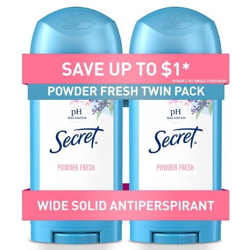 Secret Solid Antiperspirant And Deodorant, Powder Fresh Scent - 2.7oz ...