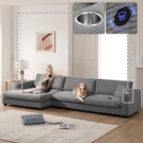 Apartment sectional sofa with chaise store