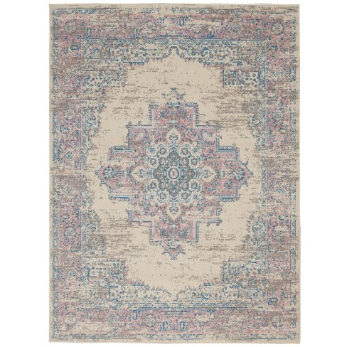 Nourison Grafix Grf14 Ivory/pink Area Rug 6' X 9' : Target