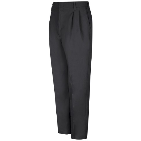Red Kap Men's Pleated Twill Slacks, Black - 30 X 34 : Target