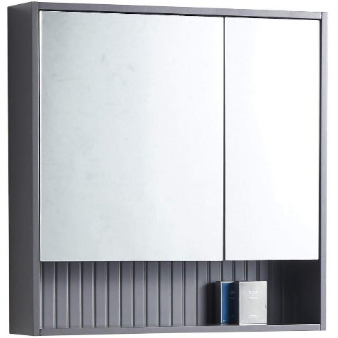 Fine Fixtures Venezian 28" Medicine Cabinet Rock Grey : Target