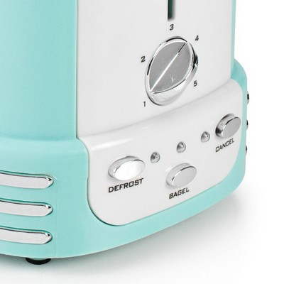 Nostalgia Nrtos2aq Retro 2-slice Bagel Toaster, Aqua : Target