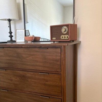 Portable Am/fm Bluetooth Radio Tonal Brown - Hearth & Hand™ With ...