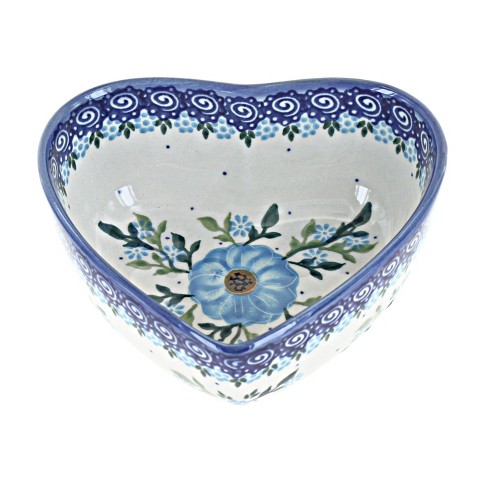 Blue Rose Polish Pottery A366 Andy Small Heart Bowl : Target
