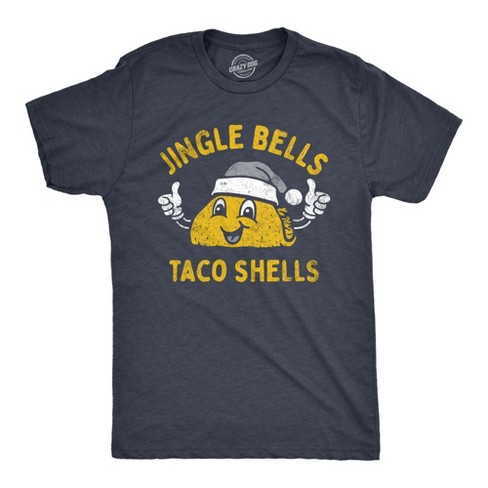 Mens Jingle Bells Taco Shells T Shirt Funny Xmas Season Mexican Food ...