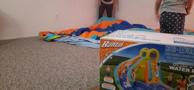 Banzai Splash ’n’ Blast Water Slide, Heavy Duty Inflatable Backyard ...