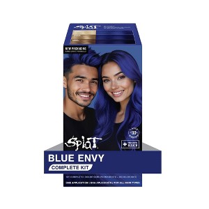 Splat Complete Kit Semi-Permanent Hair Dye with Bleach - Blue Envy - 7 ...