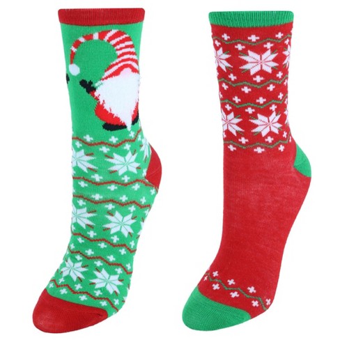 Gold Medal Women's 2 Pack Butter And Flat Knit Holiday Sock Combo Set ...