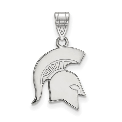 Black Bow Jewelry Sterling Silver Michigan State Spartans Ncaa Medium ...
