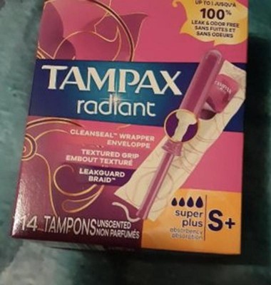 Tampax Radiant Super Plus Absorbency Tampons - 28ct : Target