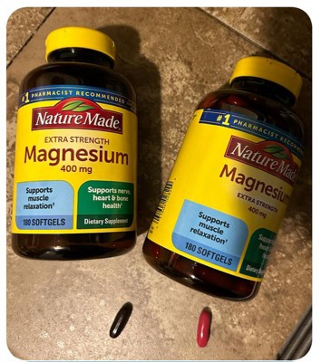 Nature Made Extra Strength Magnesium Oxide 400mg, Muscle, Nerve, Bone ...