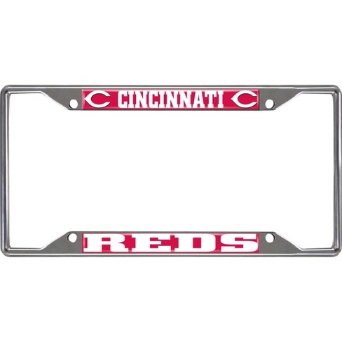 Mlb Cincinnati Reds Stainless Steel License Plate Frame : Target