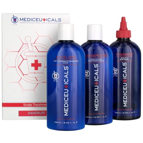 Mediceuticals Dandruff Scalp Treatment Kit | Deep Cleanser Removes Dead ...