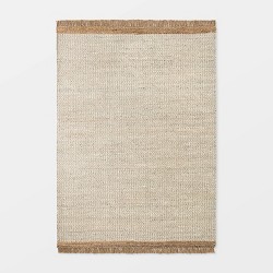 Malibu Woven Jute Rug With Fringe Cream/gray - Threshold™ Designed With ...