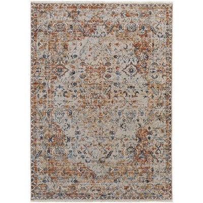 Kaia Transitional Medallion Tan/ivory/orange Area Rug : Target