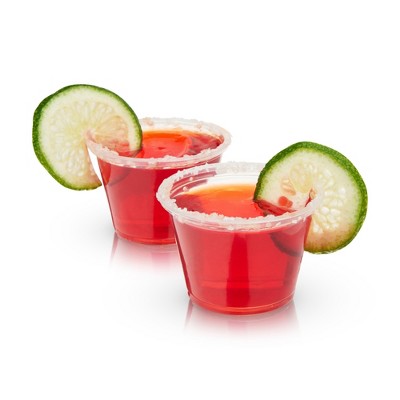 True Party Plastic Jello Shot Cups With Snap On Lids - Disposable Clear ...