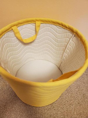 Quilted Fabric Large Round Storage Basket - Yellow - Cloud Island™ : Target