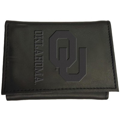 Evergreen Ncaa Oklahoma Sooners Black Leather Trifold Wallet Officially ...