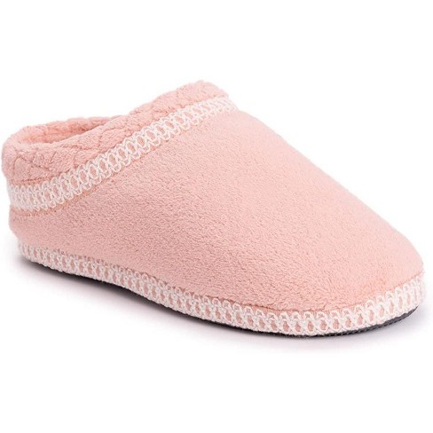 Muk Luks Women's Rita Full Fit Washable Slipper, Rose Gold, L (9-10 ...