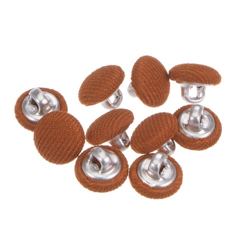 Unique Bargains Round Metal Sewing Cloth Covered Button 10 Pcs Alloy ...