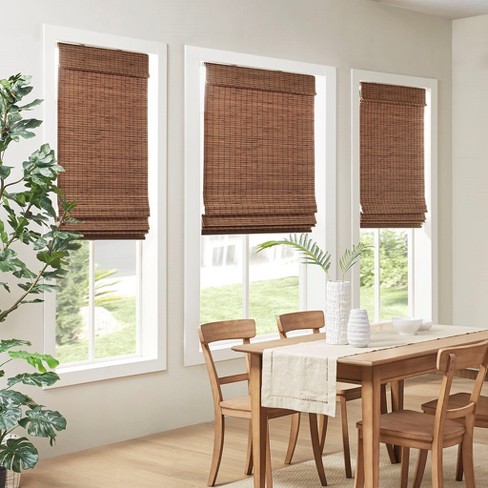Livn Co. Bamboo Woven Light Filtering Roman Shade, Teak 31x64" : Target