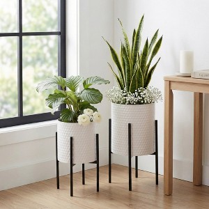 Decorative Flower Pots with Metal Stand for Home Decor - Modern ...