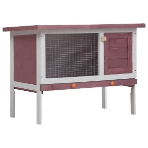vidaXL Rabbit Hutch Bunny Cage with Pull Out Tray Enclosure Solid Pine ...