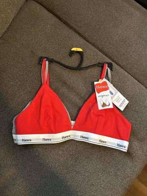 Hanes Originals Women's 2pk Stretch Triangle Bralette Mho102 - Black ...