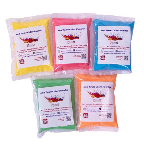 Kulture Khazana Holi Non-toxic Color Powder 5pk : Target