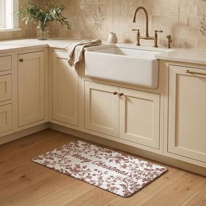 Laura Ashley Christmas Hollybrook Anti-Fatigue Kitchen Wellness Mat ...