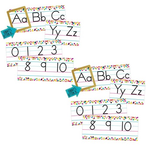 Teacher Created Resources® Confetti Alphabet Line Bulletin Board Set, 2 ...