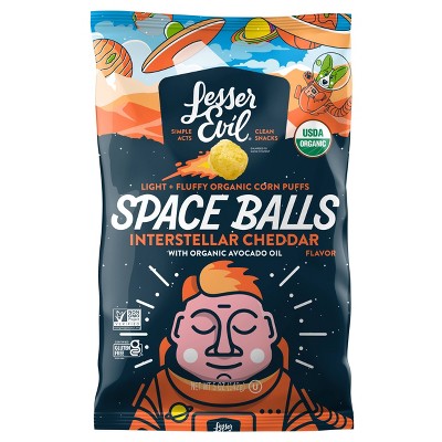 Lesserevil Organic Cheddar Space Balls - 5 Oz : Target