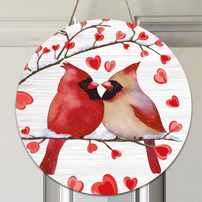 Valentines Day Wreath for Front Door, Valentine Cardinal Door ...