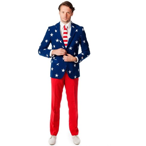 Oppo Suits Stars And Stripes Suit Adult Costume : Target