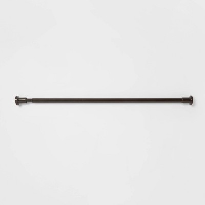 72" Tapered End Cap Curved Aluminum Shower Curtain Rod Tension Or ...