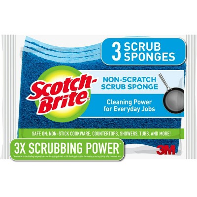 Scotch-brite Greener Clean Non-scratch Scrub Sponges - 3ct : Target